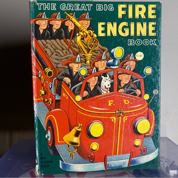 Golden Books | Other | 967 Vintage The Great Big Fire Engine Book A Big ...